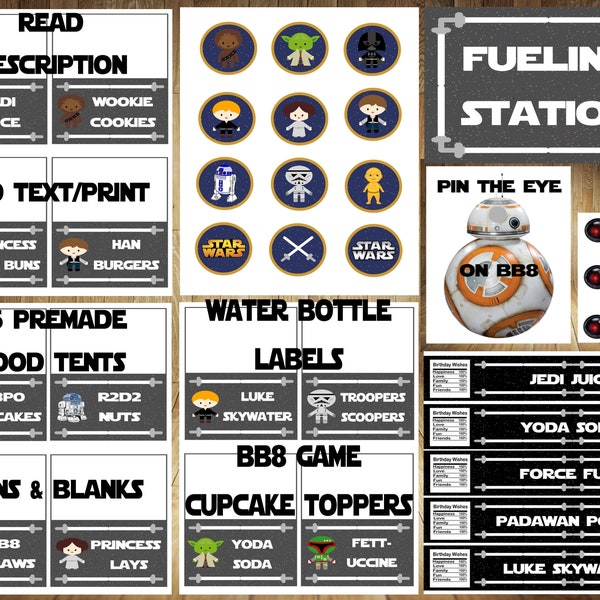 Starwars Food Labels - Etsy