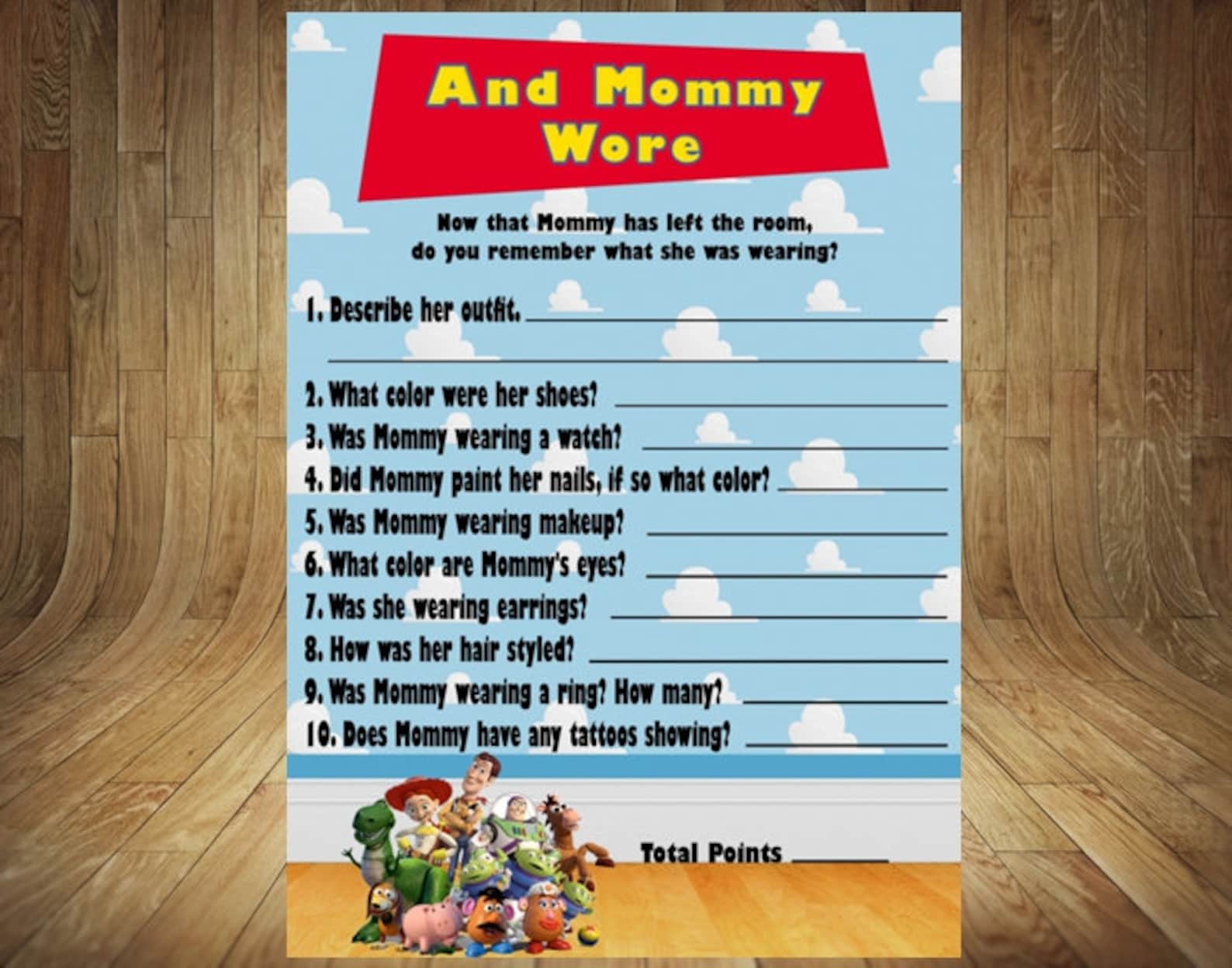Toy Story Baby Shower Game, Toy Story Baby Shower, Boy Story Baby ...