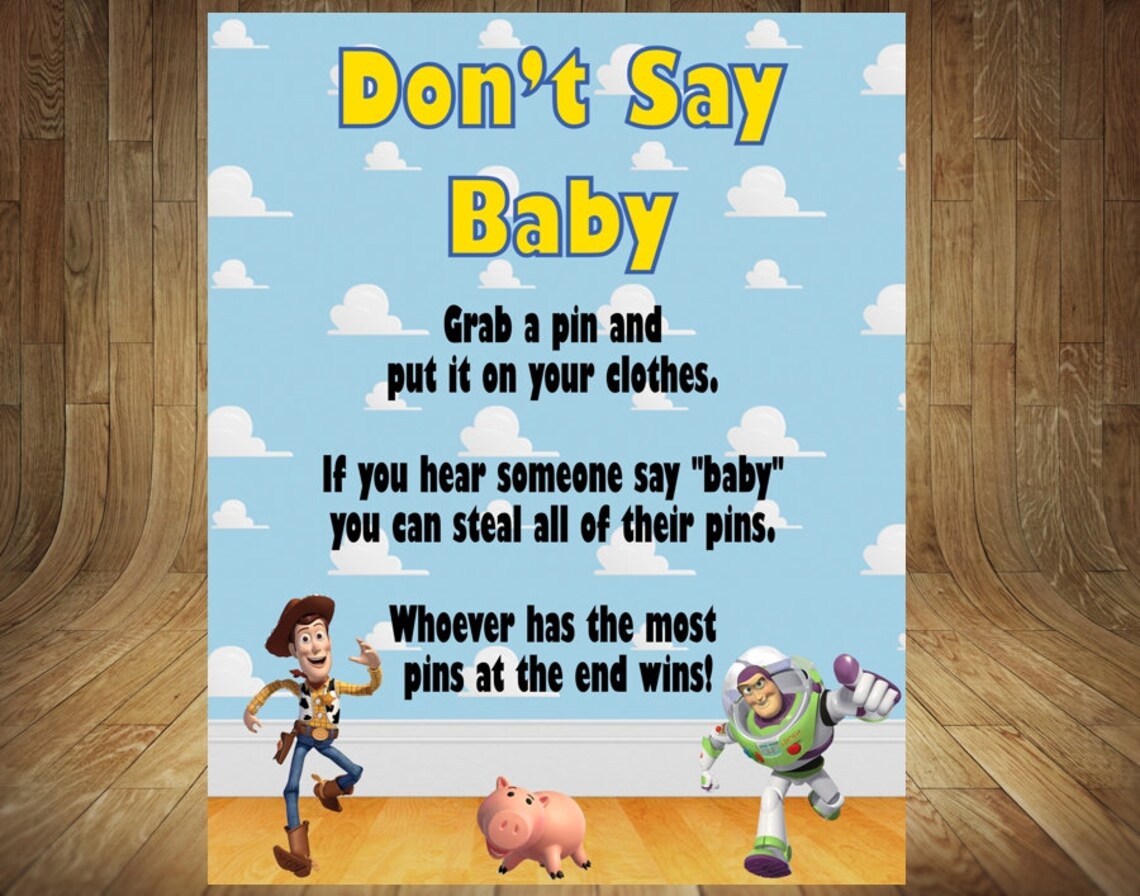 Toy Story Baby Shower Game Toy Story Baby Shower Boy Story - Etsy