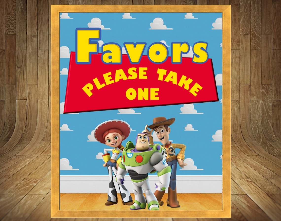 Toy Story Table Sign, Toy Story Sign, Toy Story Birthday, Toy Story ...