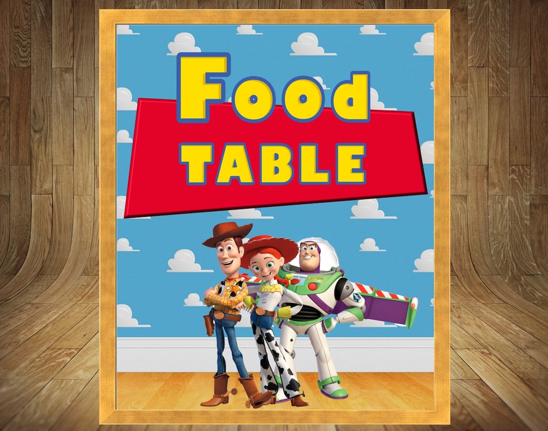 Toy Story Table Sign, Toy Story Food Table, Boy Story Sign, Toy Story ...