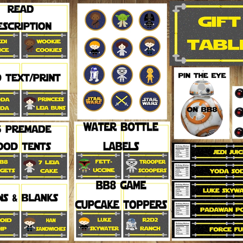 Starwars Food Labels - Etsy