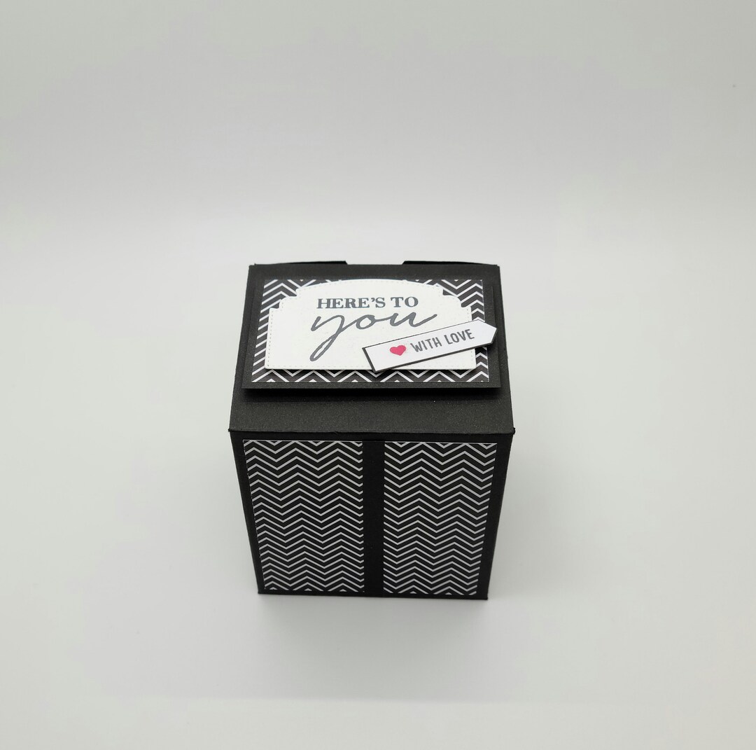 Handcrafted Masculine Gift Box - Black/white, Here's to You, With Love ...