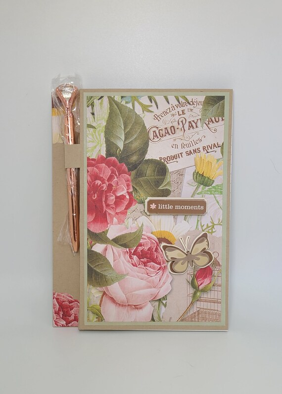 Handcrafted Covered Notebook With Jewel Pen - Etsy