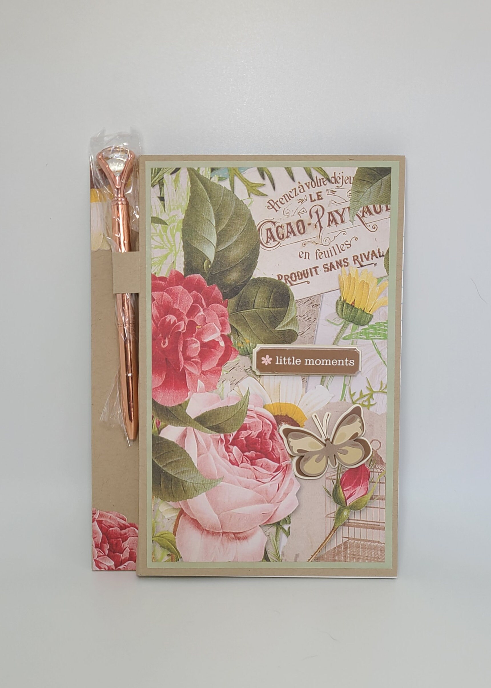Handcrafted Covered Notebook With Jewel Pen - Etsy