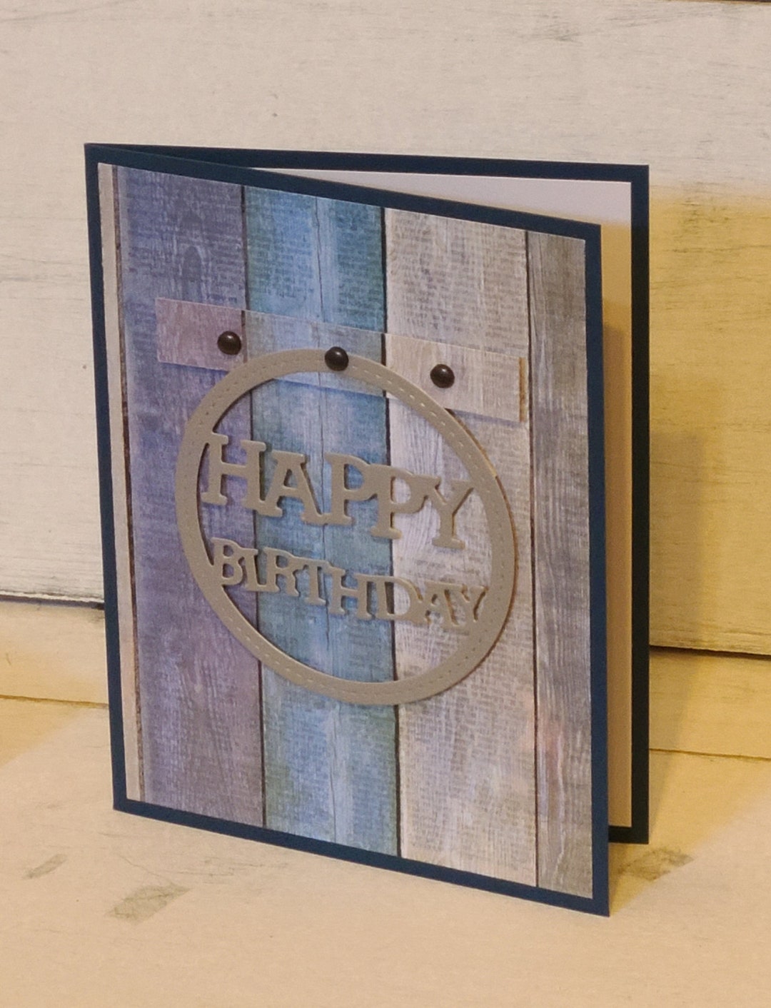 Rustic Birthday Card Handcrafted - Etsy
