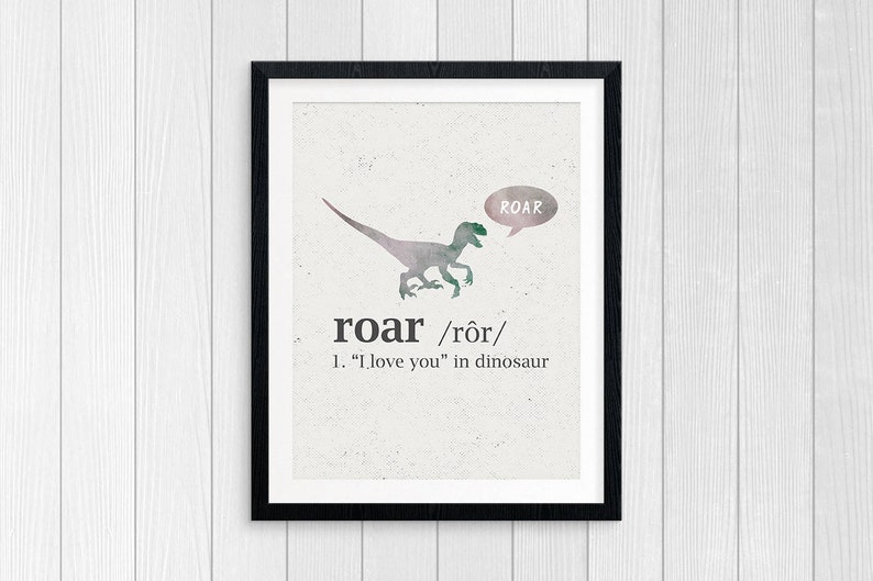 Roar Means I Love You Art Print (INSTANT DOWNLOAD) - Etsy