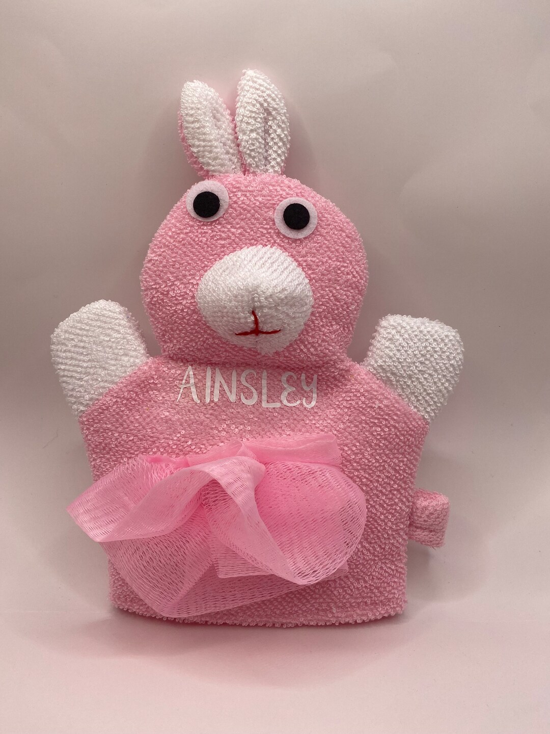 Bath Puppet Bunny Wash Cloth - Etsy