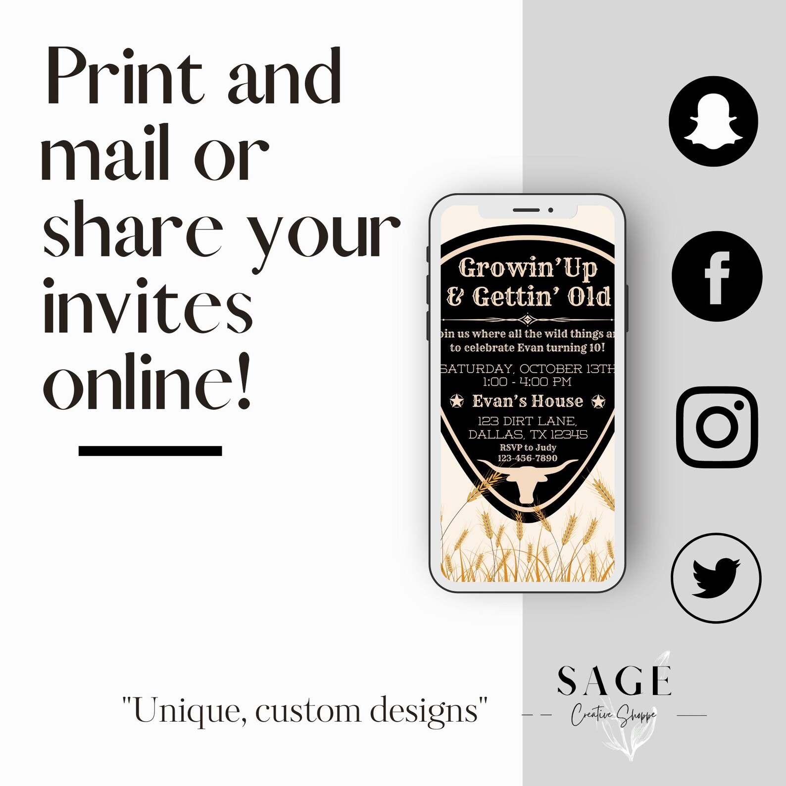 Luke Combs Style Birthday Invitation - Country Birthday - Western ...