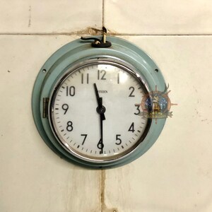 Original Old Antique Nautical Marine Ship Greenish Blue Citizen Wall ...