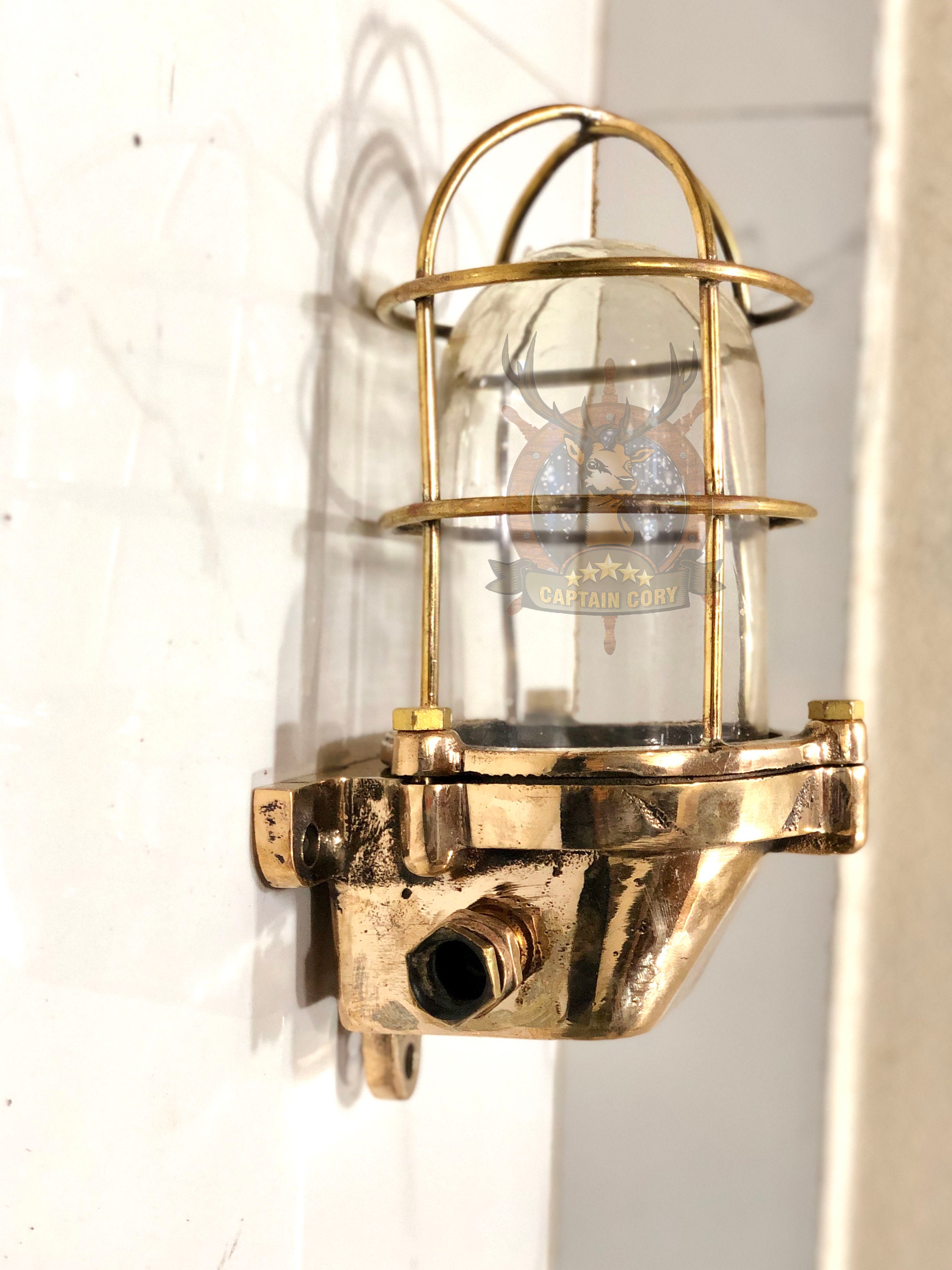 Reclaimed Original Old Brass Ship Antique Passage Sconce Wall - Etsy