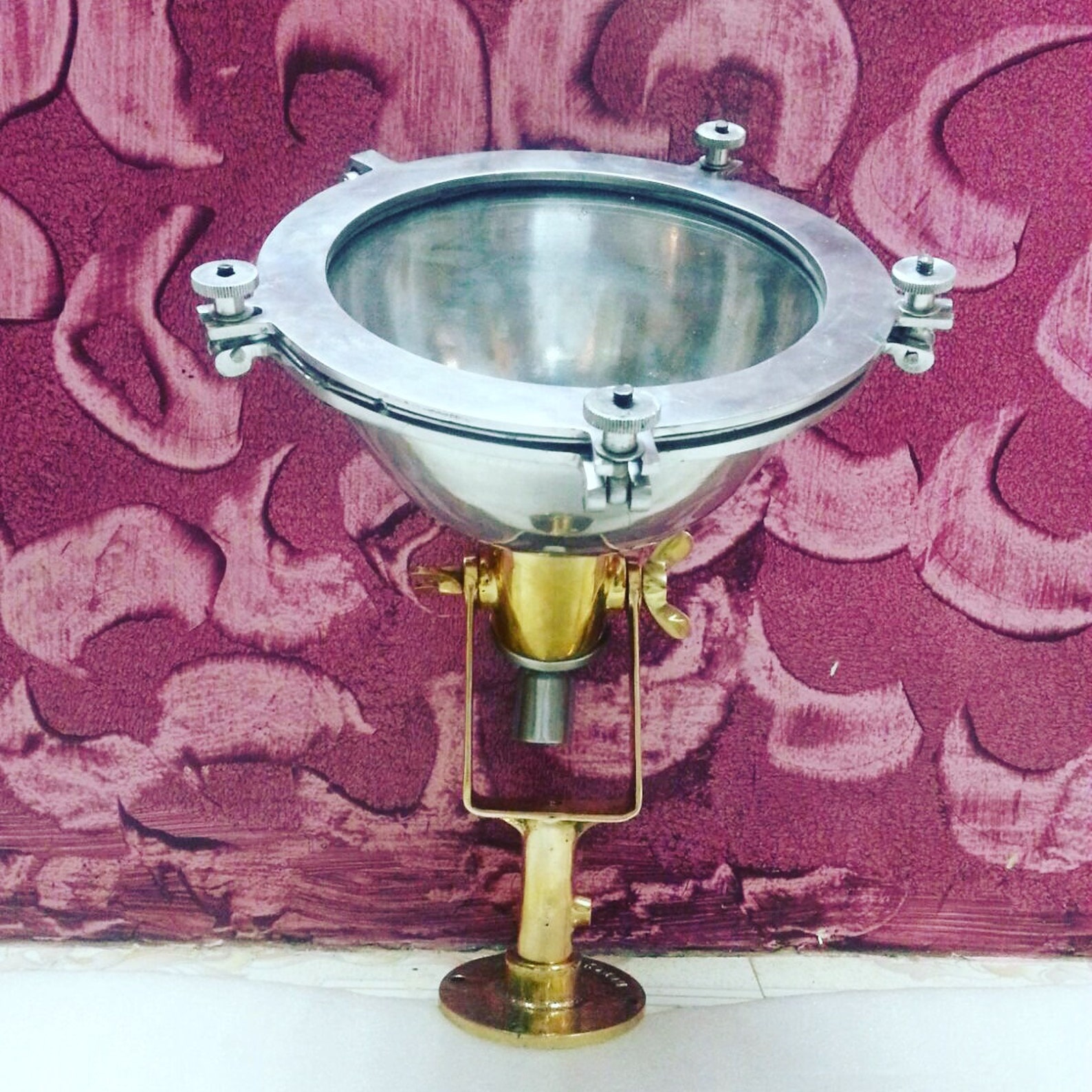 New Nautical Brass & Aluminum Smooth Cargo Pendant Light - Etsy