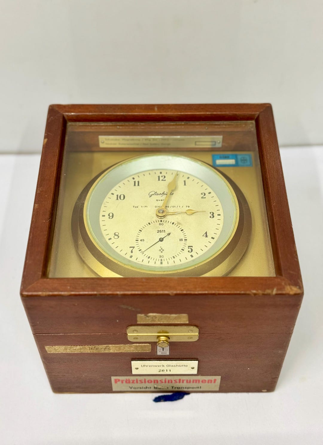 Nautical Original Vintage Old Antique Ship MÜHLE GLASHÜTTE Chronometer ...
