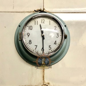 Original Old Antique Nautical Marine Ship Greenish Blue Citizen Wall ...