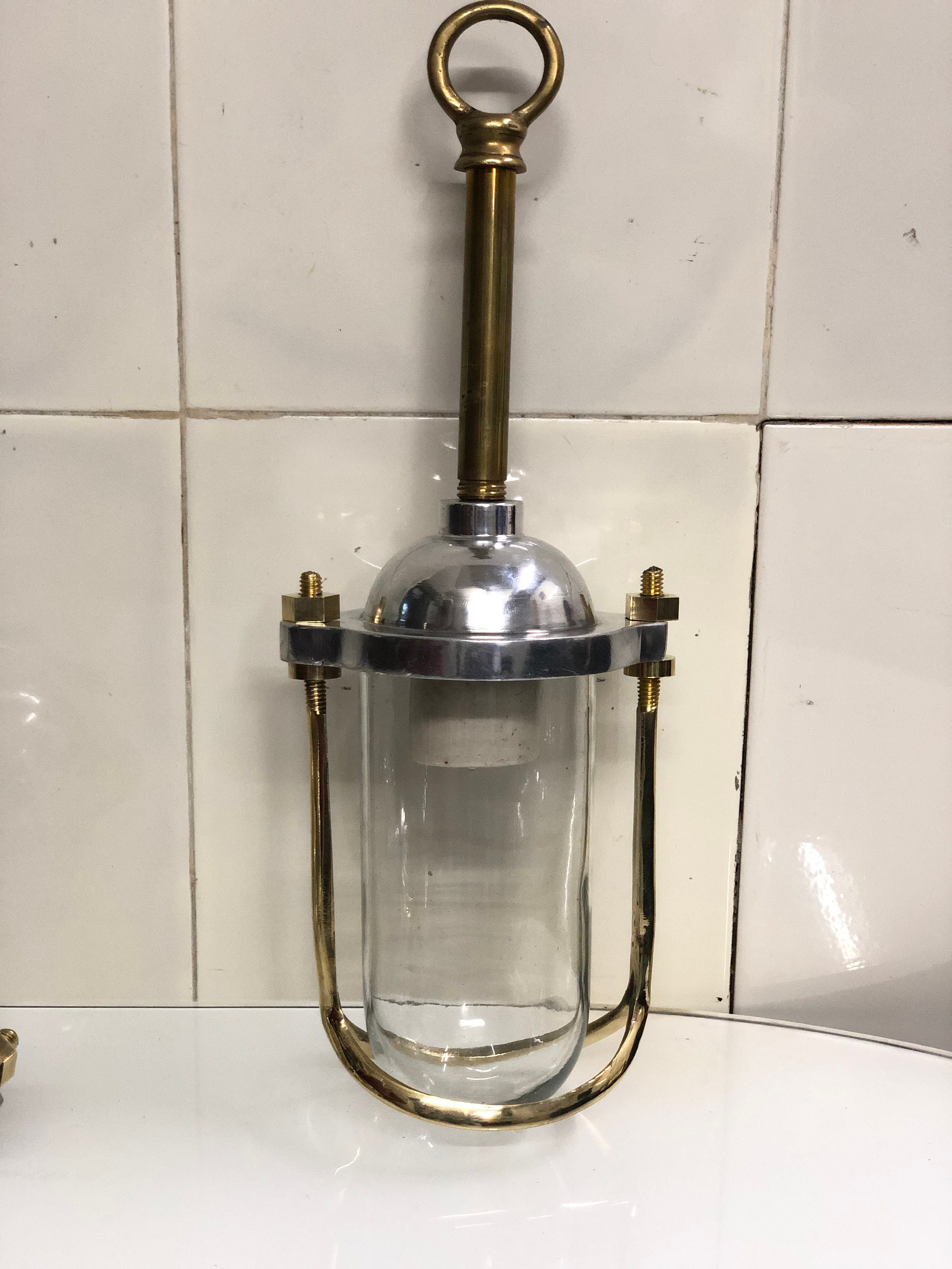 Nautical Marine Solid Aluminium Hanging Ship Light With Brass - Etsy
