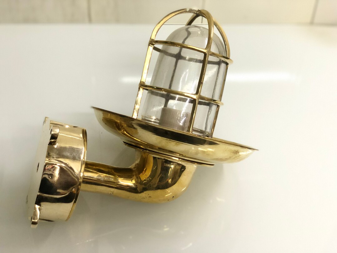 Nautical Vintage Bulkhead Swan Passage Brass Antique Ship Wall Mounted ...
