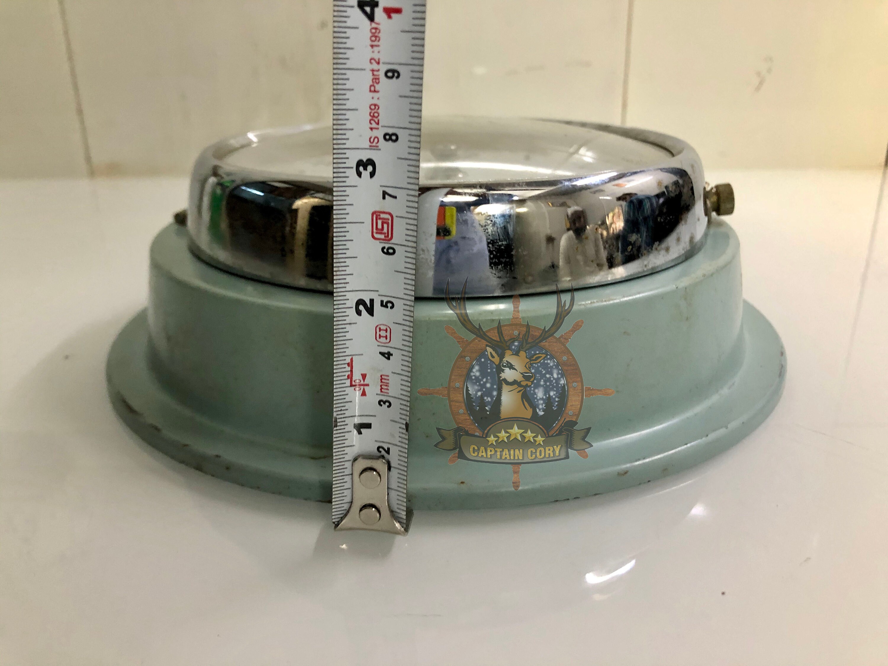 Original Old Antique Nautical Marine Ship Greenish Blue Citizen Wall ...