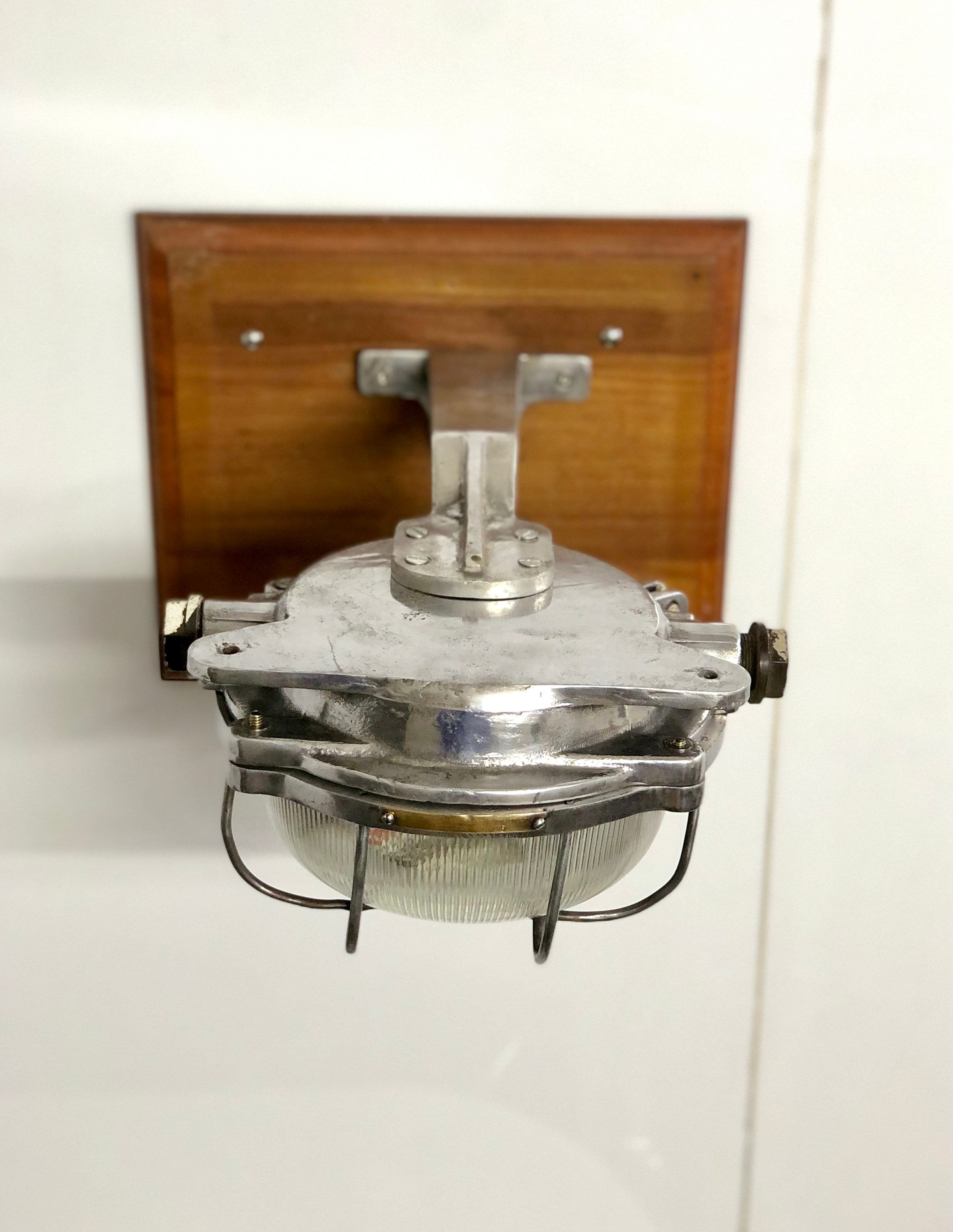 Vintage Original Nautical Old Marine Ship Aluminum Wall Deck Light ...