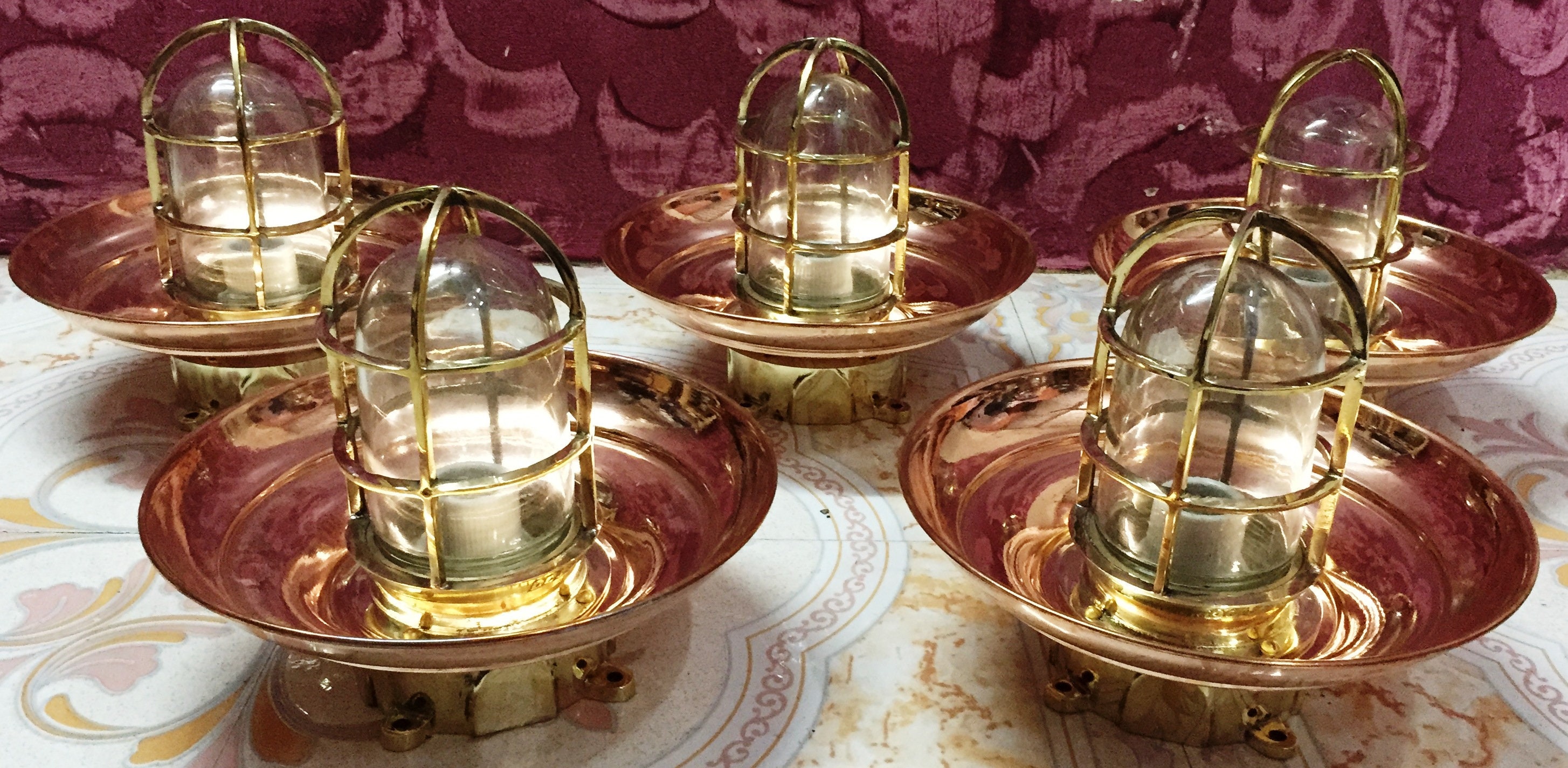 Limited Offer All New Maritime Theme Brass Passage Bulkhead Light With ...