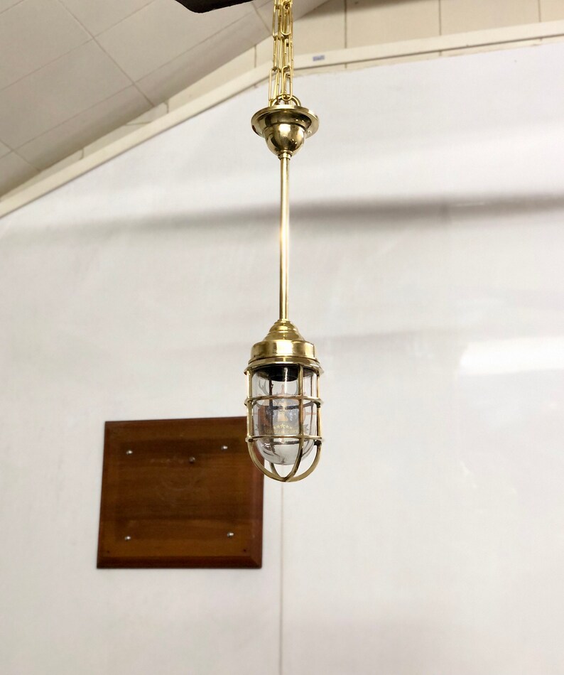 Vintage Nautical Sconce Solid Brass Marine Ship Chandelier Pendant ...