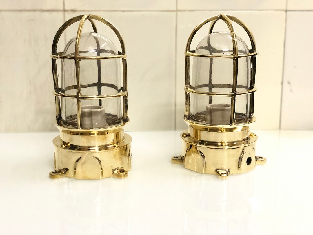 New Nautical Marine Solid Brass Ship Mount Bulkhead Passageway Light ...