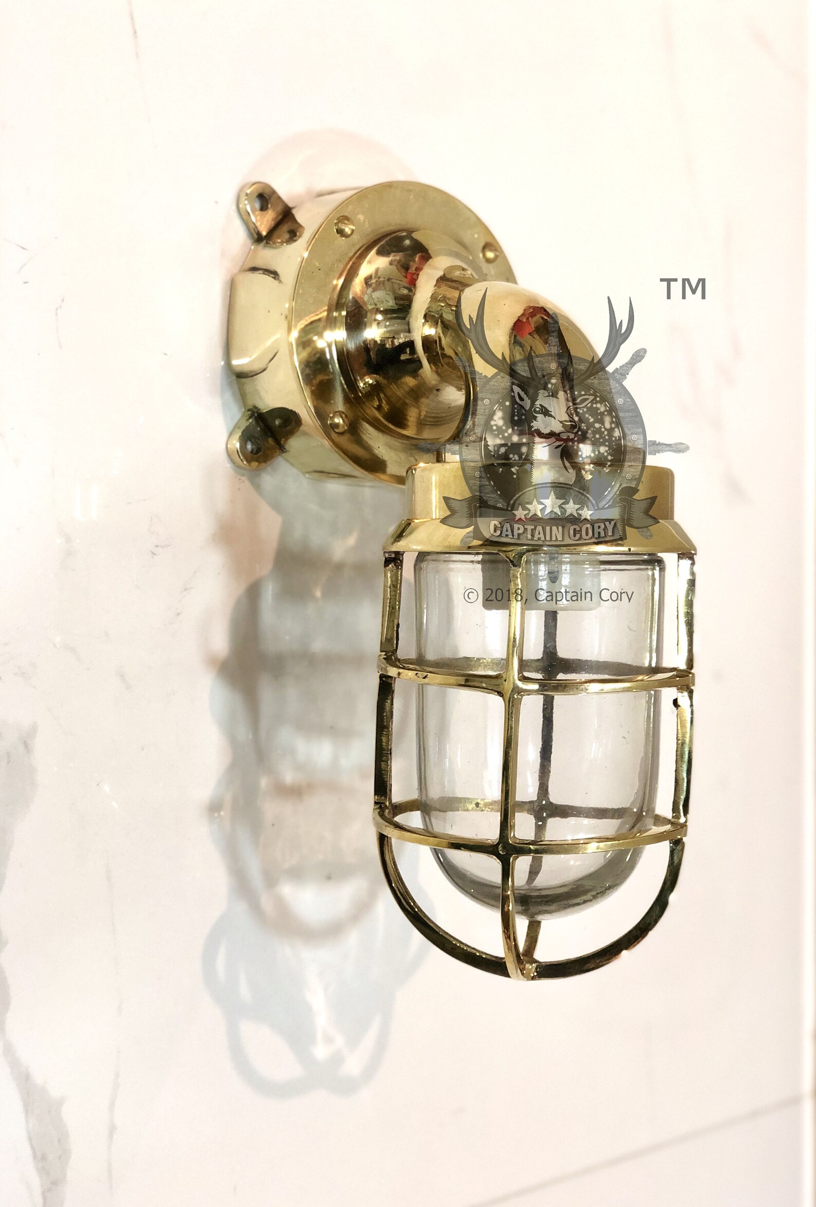 Vintage Nautical Style Marine Ship Solid Brass Swan Passageway Antique ...