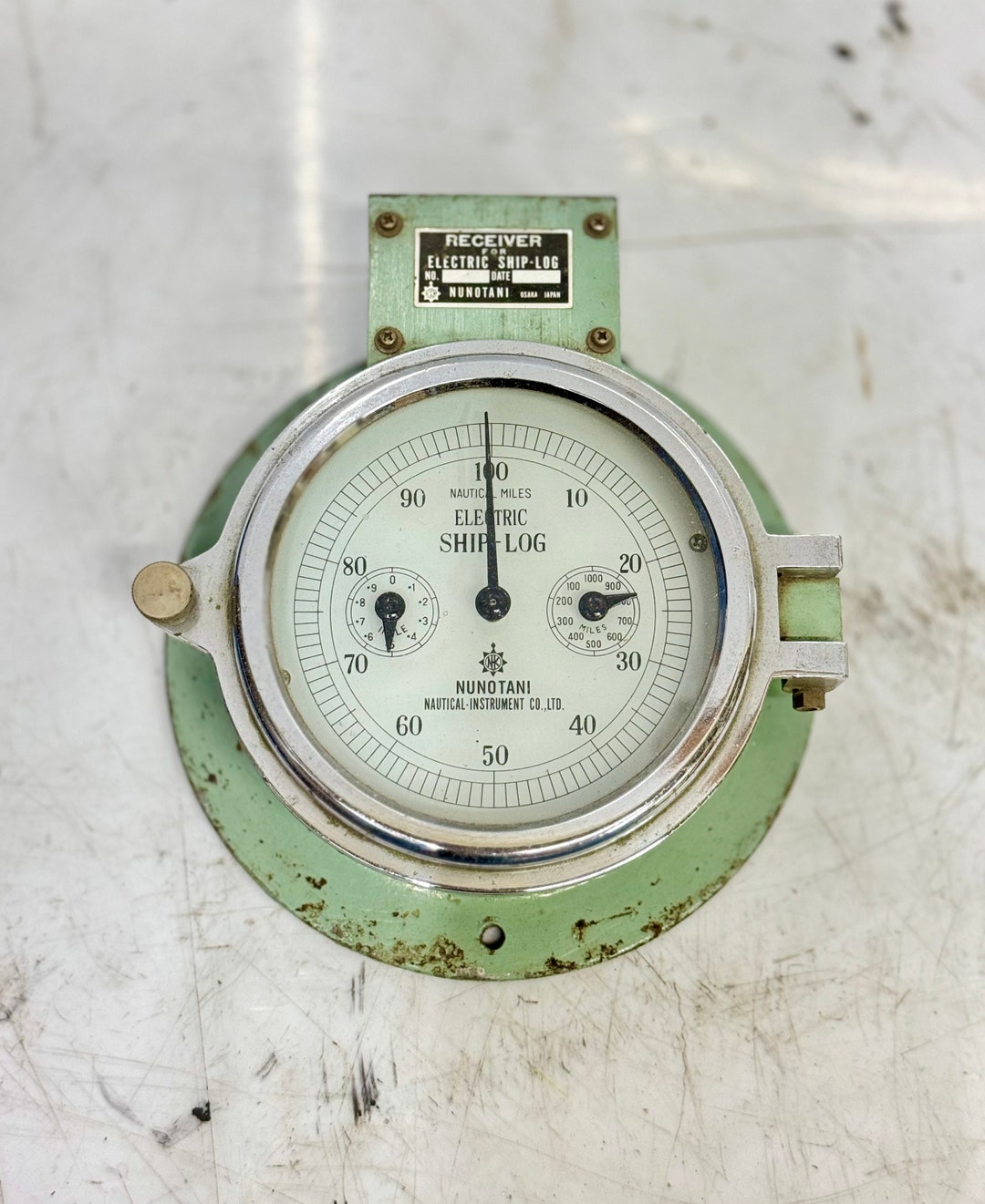 Made in JAPAN Nautical Miles Instrument Original Marine NUNOTANI ...