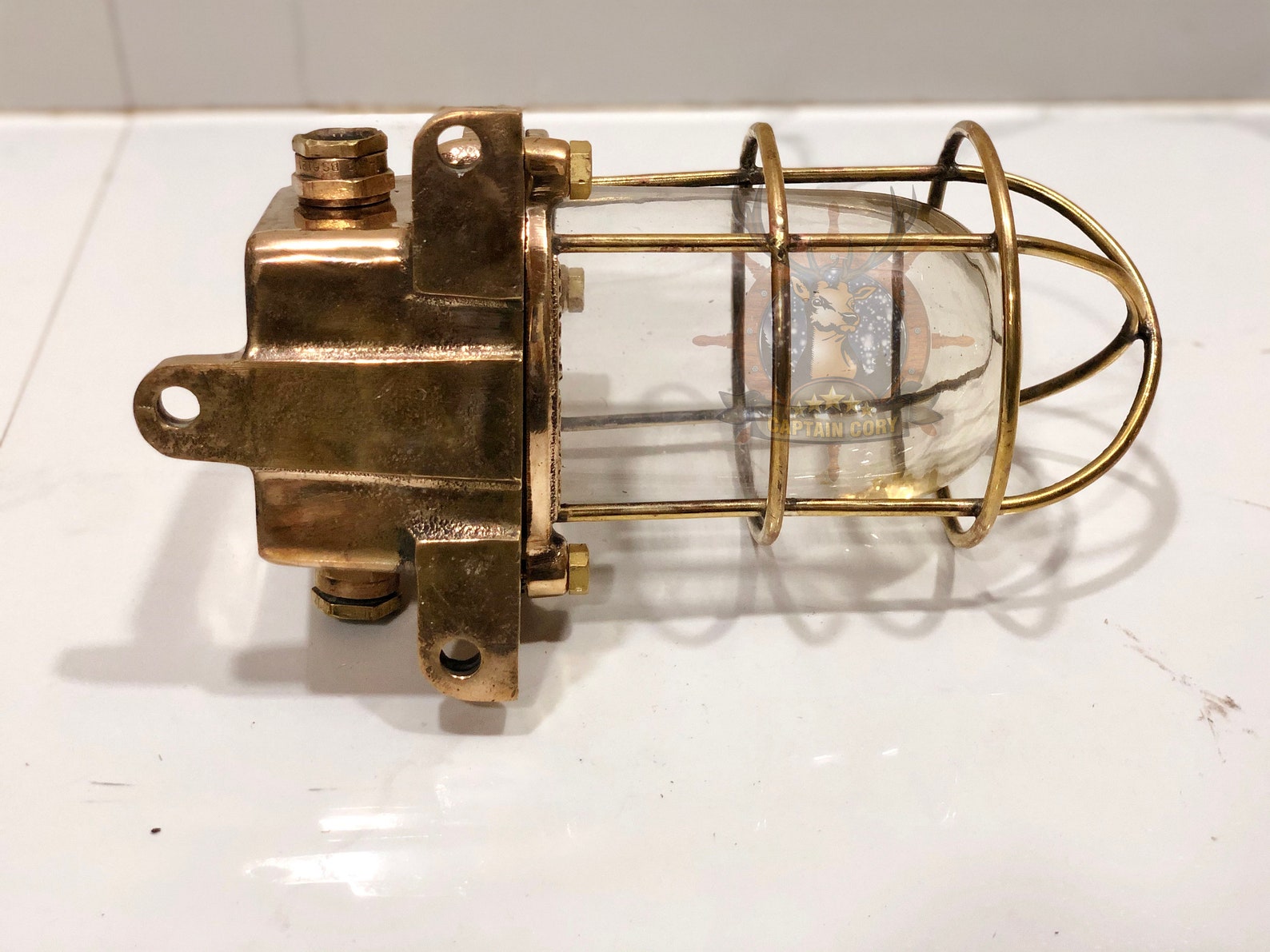 Reclaimed Original Old Brass Ship Antique Passage Sconce Wall - Etsy