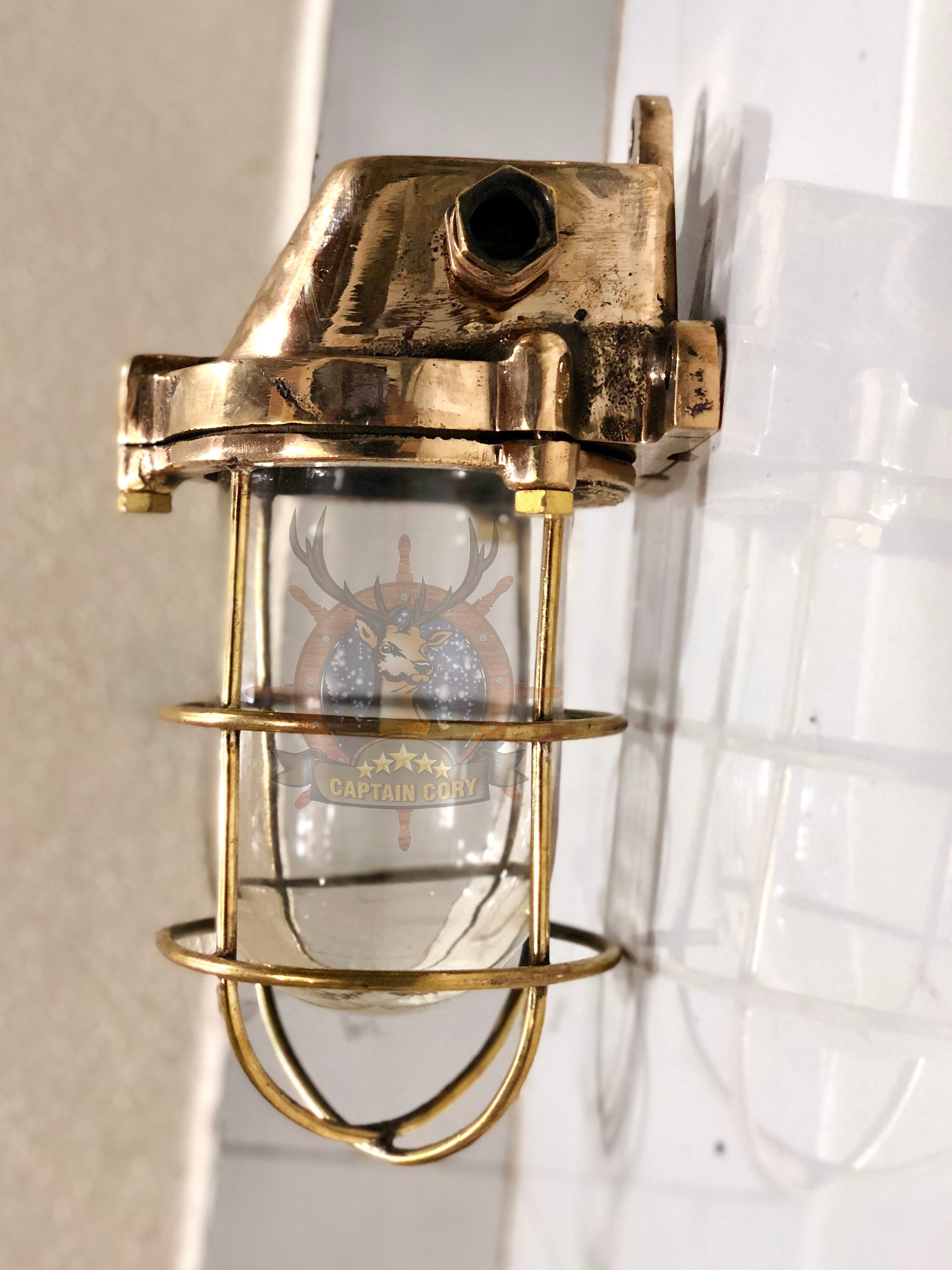 Reclaimed Original Old Brass Ship Antique Passage Sconce Wall - Etsy