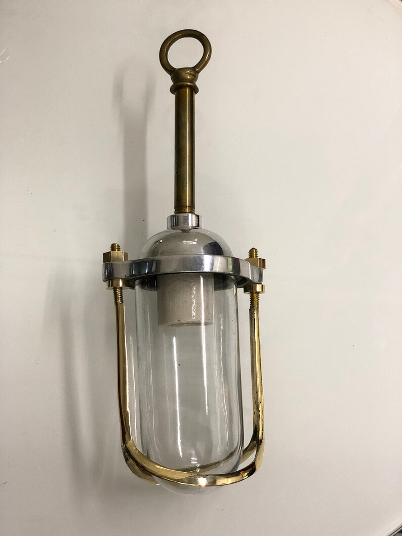 Nautical Marine Solid Aluminium Hanging Ship Light With Brass - Etsy