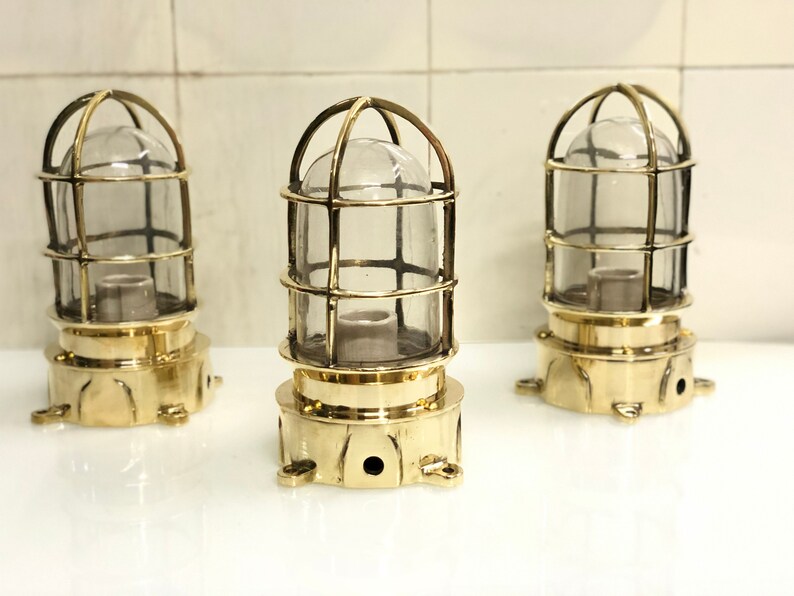 New Nautical Marine Solid Brass Ship Mount Bulkhead Passageway Light ...