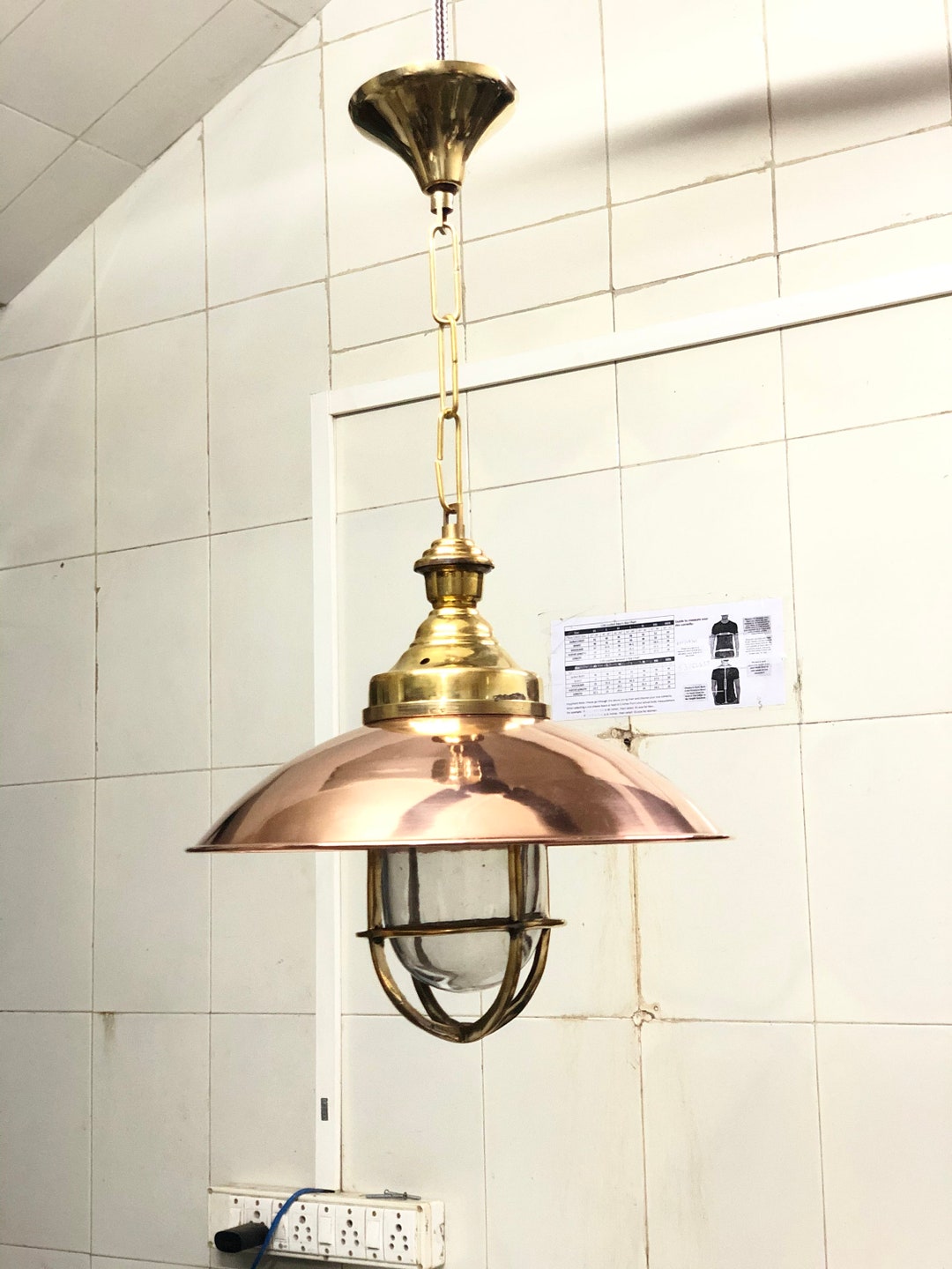 Vintage Style Marine Ship Hanging Solid Brass Cargo Nautical Light ...