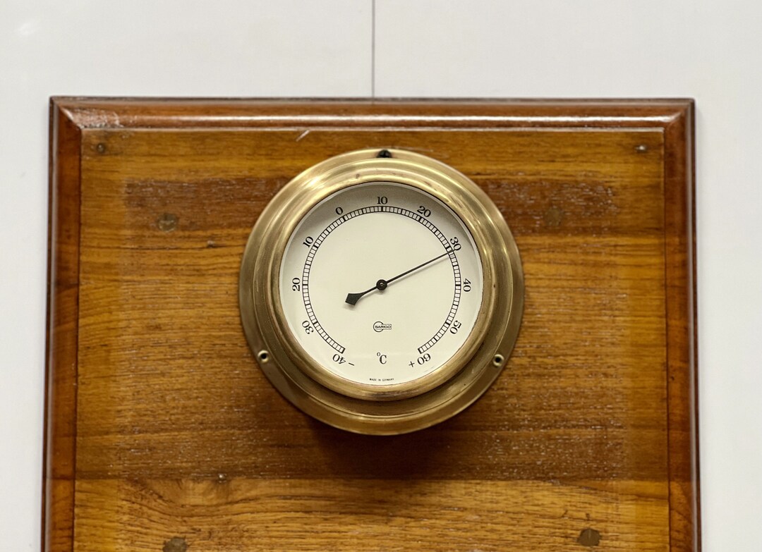 BARIGO Original Vintage Old Brass Nautical Temperature Measuring ...