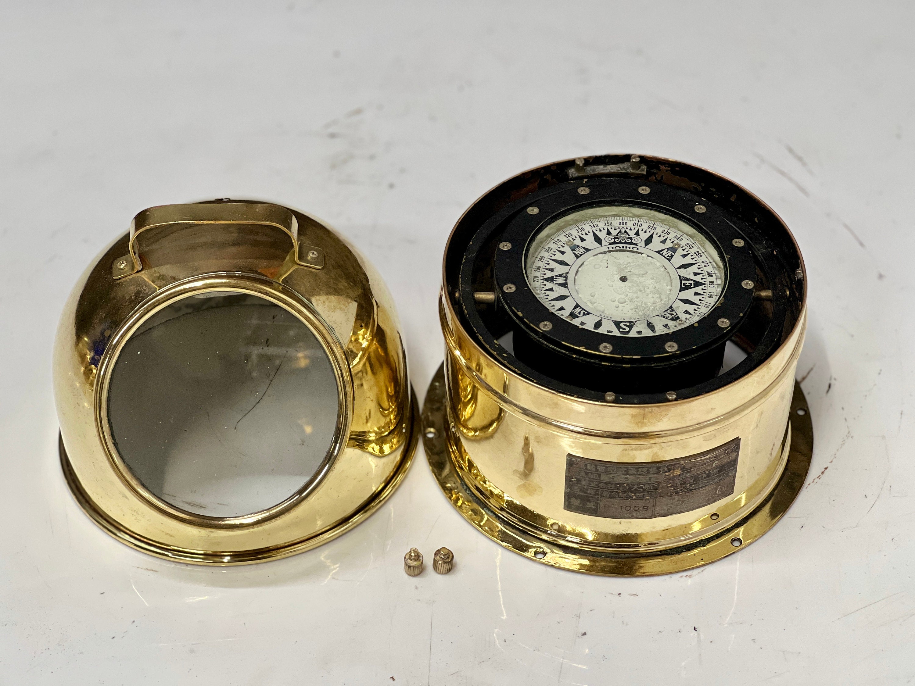 Nautical Antique Ship Reclaimed Vintage Brass DAIKO Boat Compass Made ...