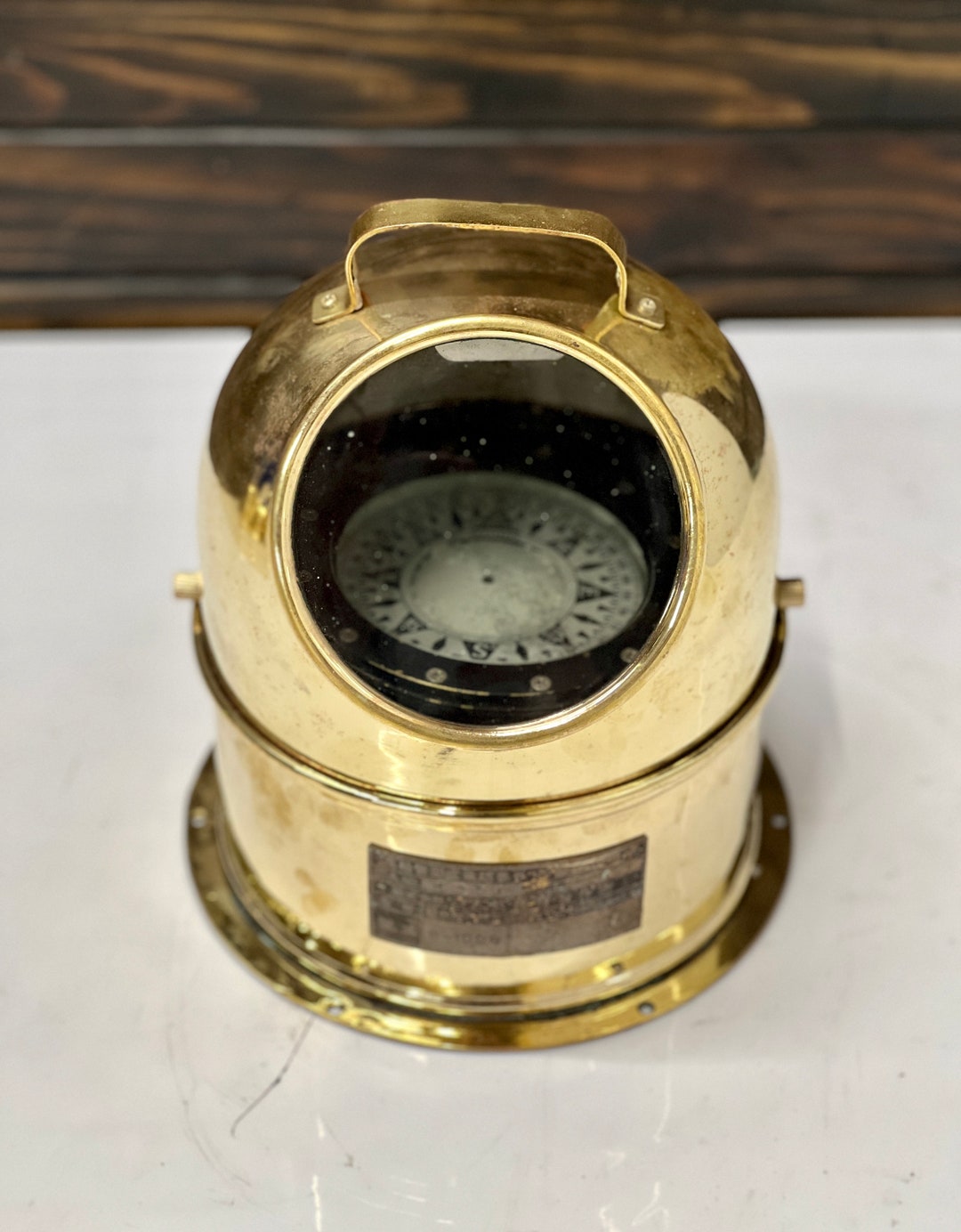 Nautical Antique Ship Reclaimed Vintage Brass DAIKO Boat Compass Made ...