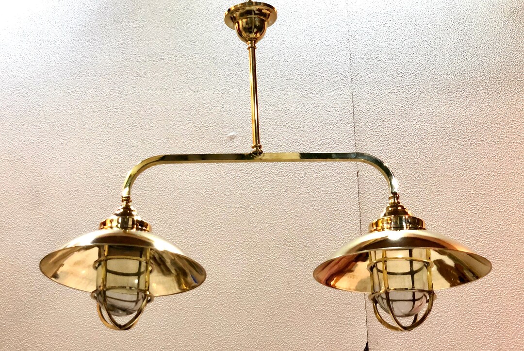 Nautical Theme Solid Brass Ship Hanging/ceiling Vintage Marine Pendant ...