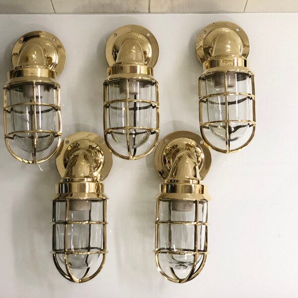 Brass Wall Lights Maritime - Etsy
