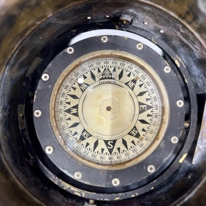 DAIKO Antique Nautical Ship Salvaged Vintage Brass Boat Compass Japan ...