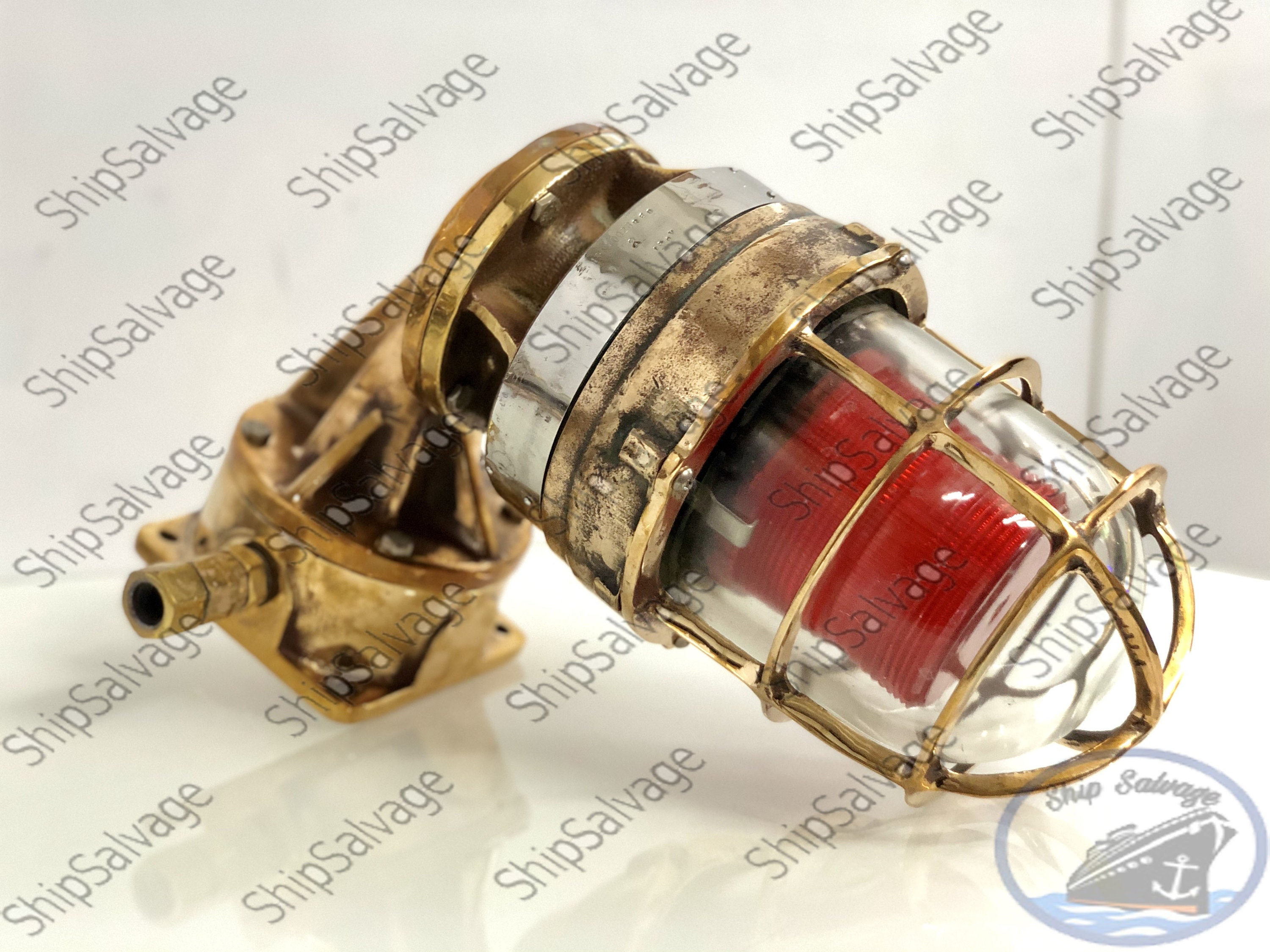 Reclaimed Original Nautical Salvaged Marine Ship Brass Swan Nautical ...