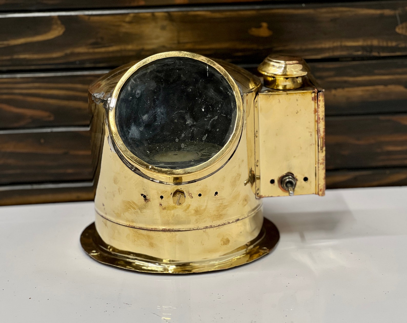 DAIKO Antique Nautical Ship Salvaged Vintage Brass Boat Compass Japan ...