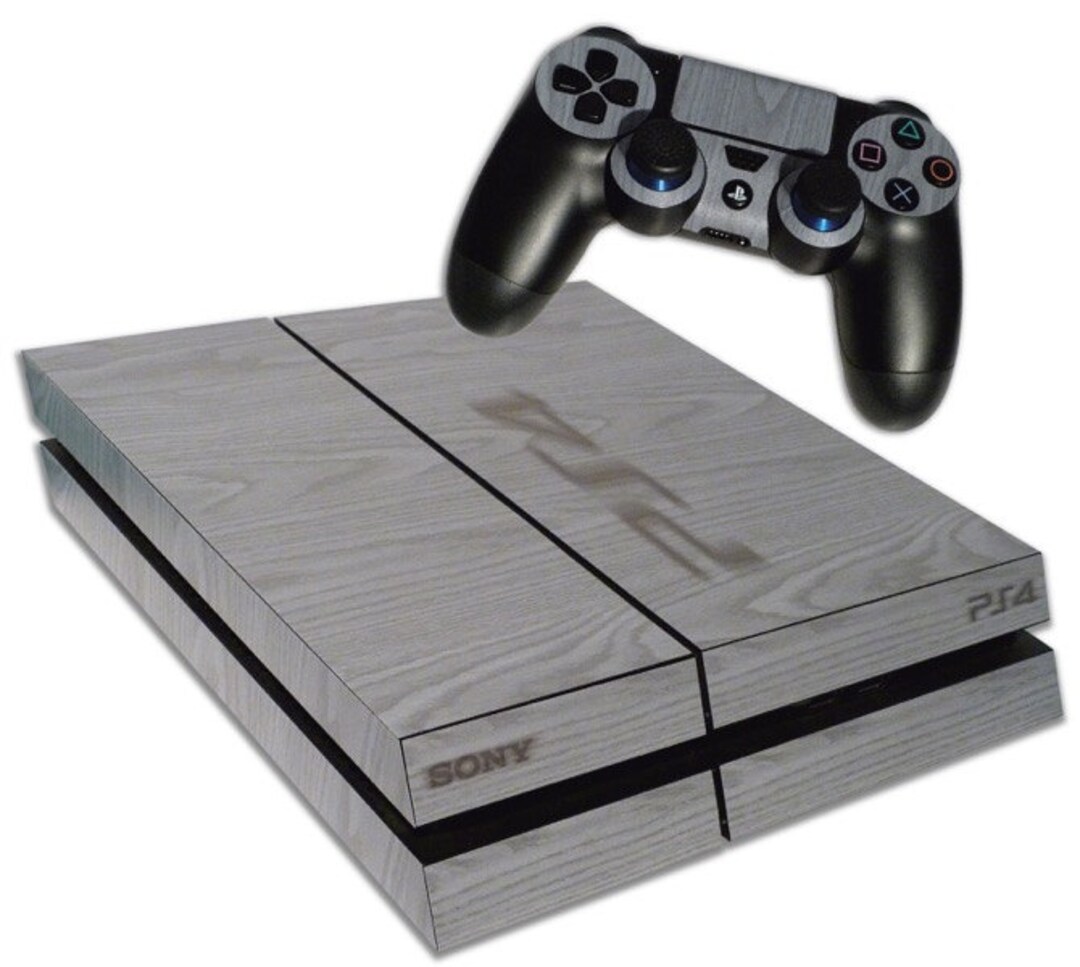 PS4 Skin EXCLUSIVE Grey Wood Grain Burnished Stamp Skin With 2 - Etsy