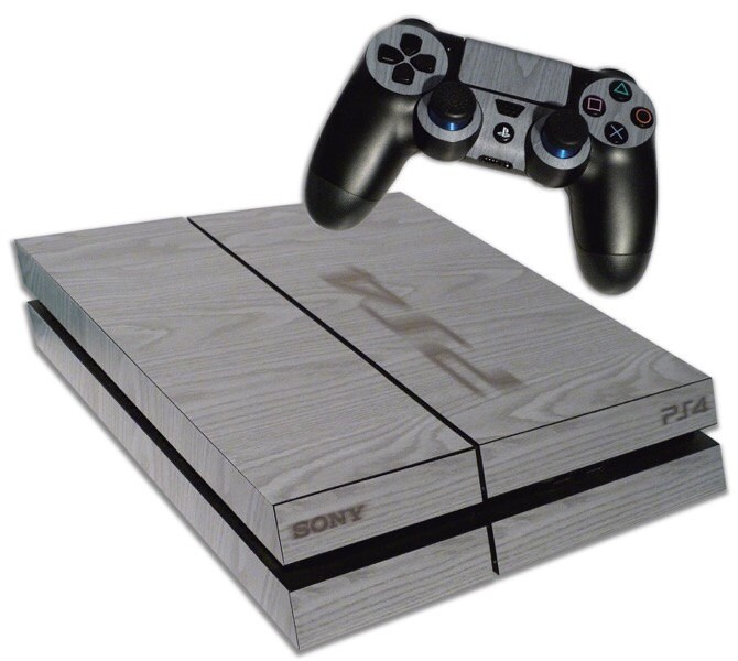 PS4 Skin EXCLUSIVE Grey Wood Grain Burnished Stamp Skin With 2 - Etsy