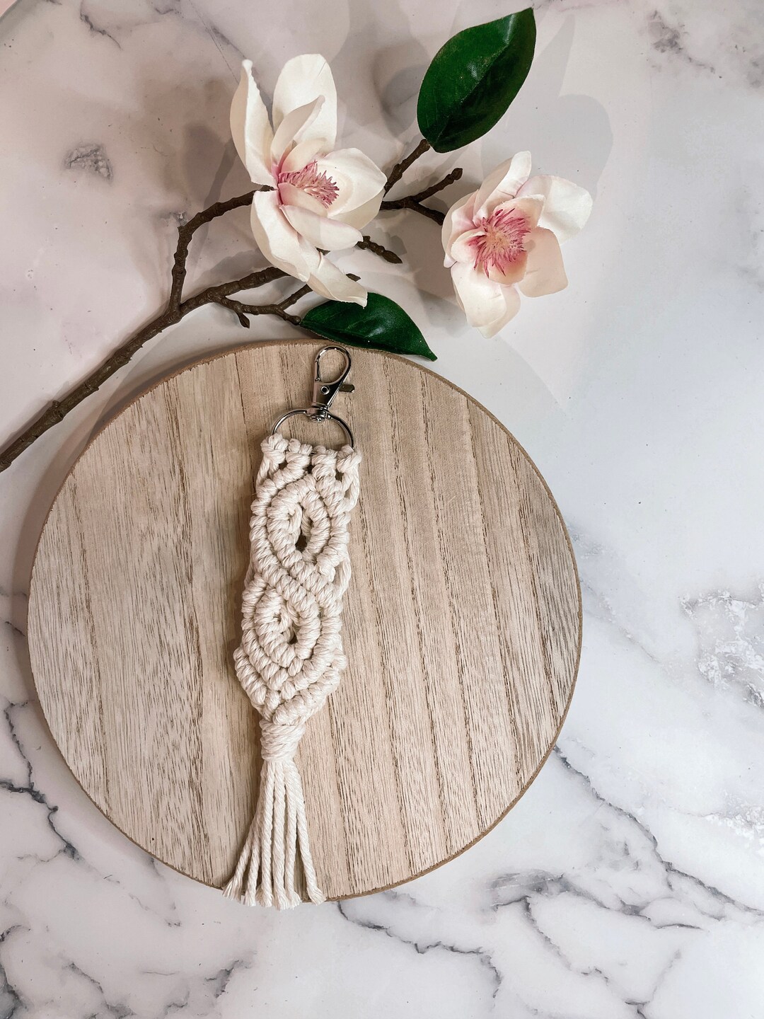 Macrame Keychain Bridesmaids Gifts Boho Macrame Keychain - Etsy