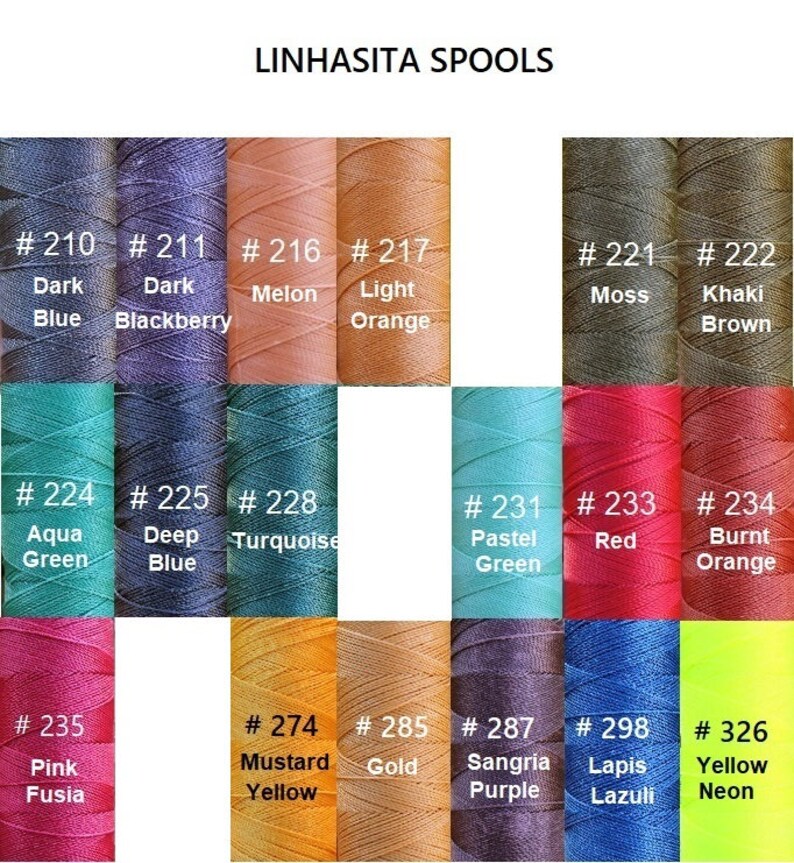 18 Linhasita Waxed Polyester Spool Package Deal/ Cords/ | Etsy