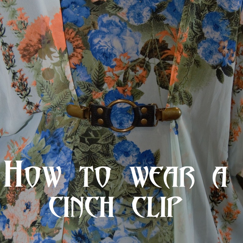 Black Leather Cinch Clip With Bronze Tone Clips & O-ring. - Etsy