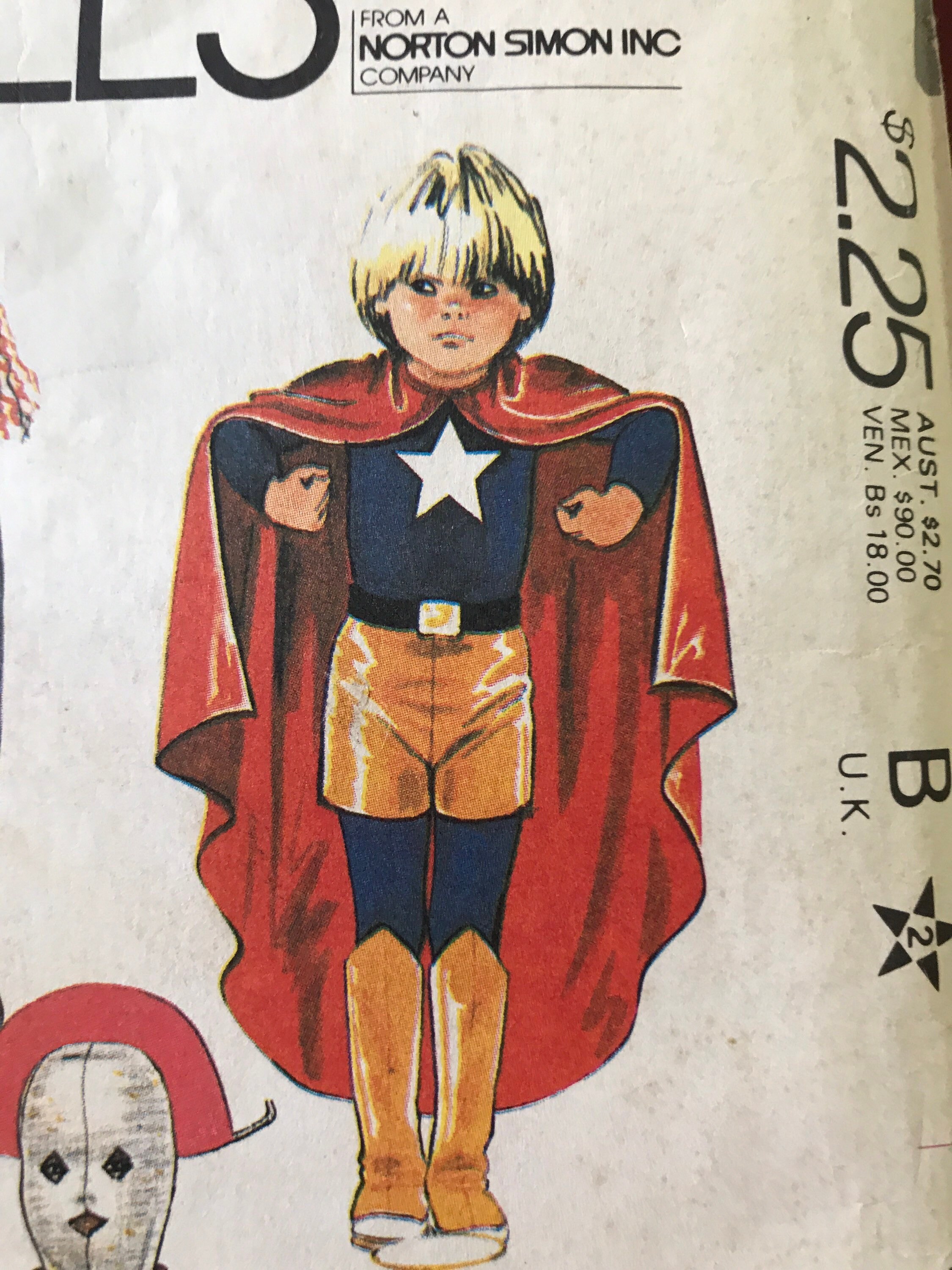 Mccalls Halloween Costume Dracula Angel Superhero an Alien Witch ...