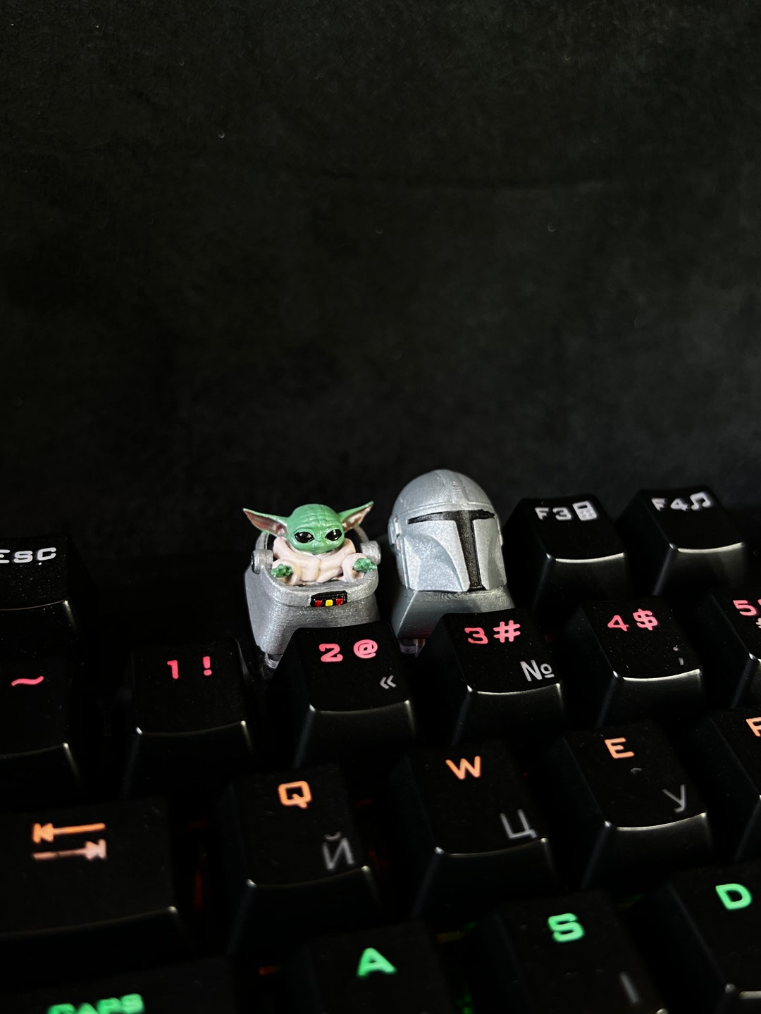 Grogu Keycap and Mandalorian Keycap. Special Offer, Low Price. 2 Caps ...