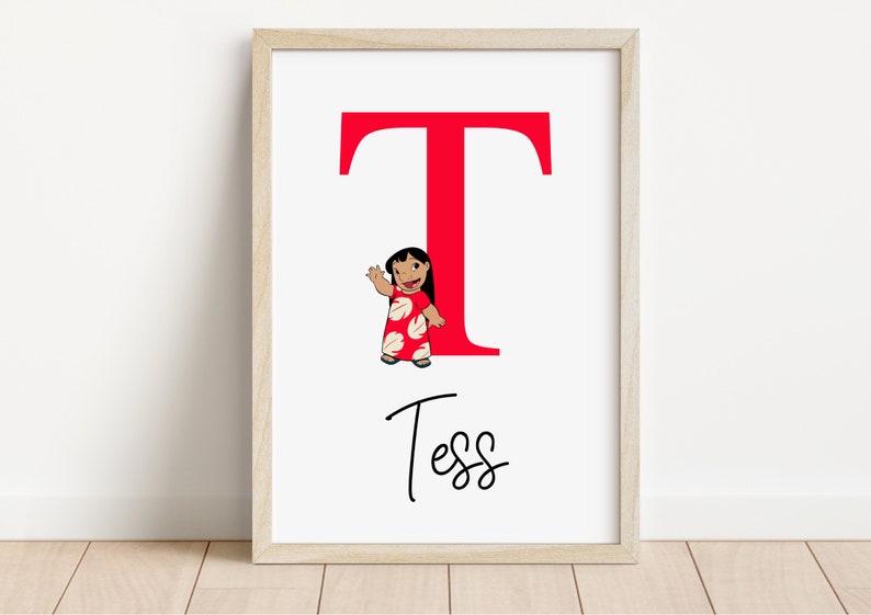 Lilo & Stitch Personalised Name Print Lilo and Stitch - Etsy