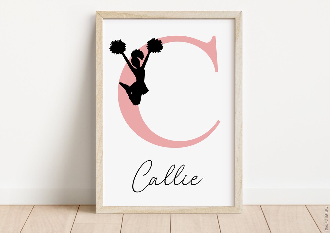 Cheerleader Personalised Name Print | Gymnast Dancer Cheerleader Prints ...