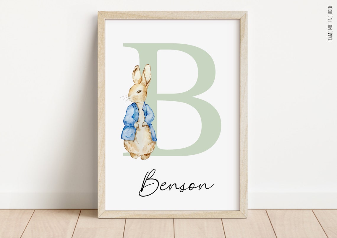 Peter Rabbit Personalised Name Print | Beatrix Potter Nursery Prints ...